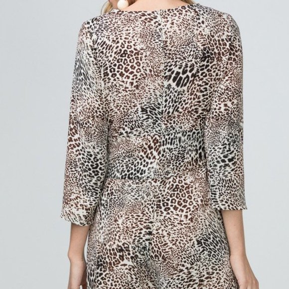 entro | Pants & Jumpsuits | Entro Leopard Print Jumpsuit | Poshmark